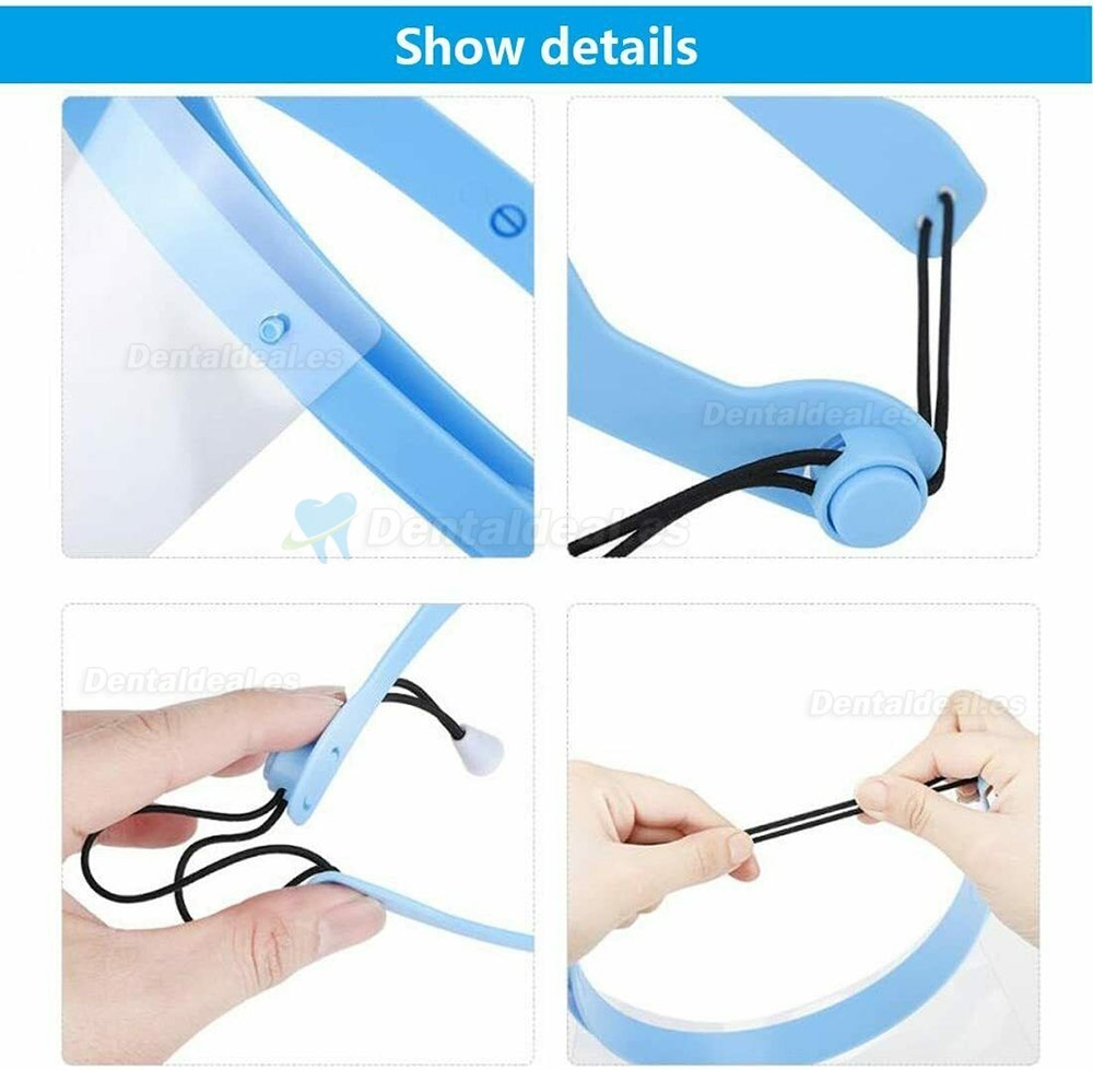 Comprar 1 Juego desmontable Pantalla Protectora Facial Dental Anti-Fog ...